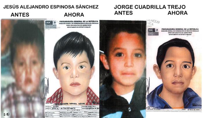 Así lucirían los niños desaparecidos de “Casitas del Sur”