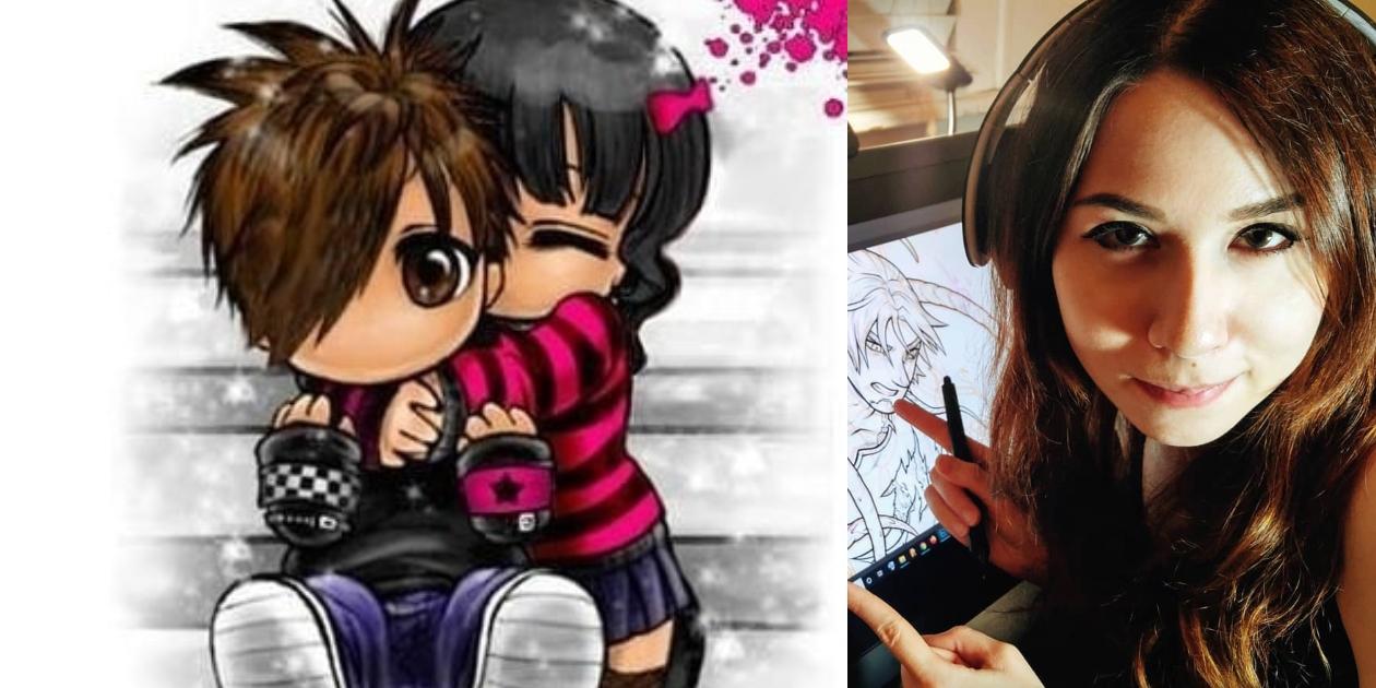 ¿Recuerdas el *dibujo de la parejita emo abrazándose?* Así se verían en ...