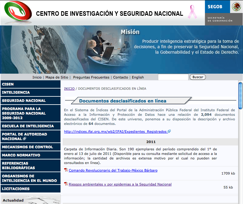 CISEN deberá informar sobre su número de empleados