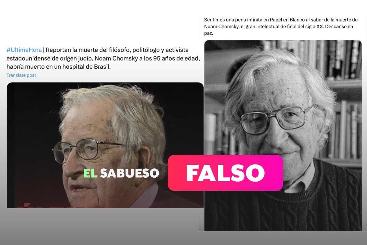 Noam Chomsky sigue vivo, su esposa Valeria desmintió rumores de su muerte