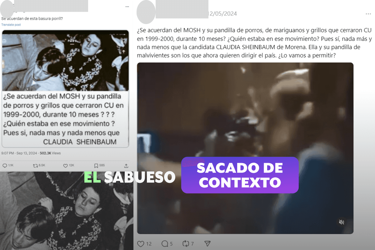 ¿Sheinbaum en la huelga estudiantil de 1999? No, las imágenes son del ...